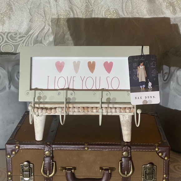 Rae Dunn | Storage & Organization | Rae Dunn I Love You So Hook Rack ...